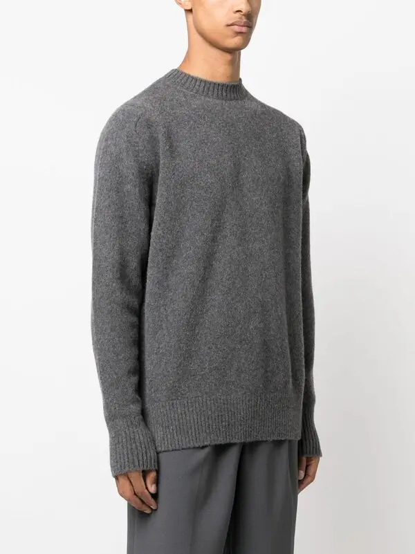 OAMC Logo Intarsia-knit Wool Jumper - Grey