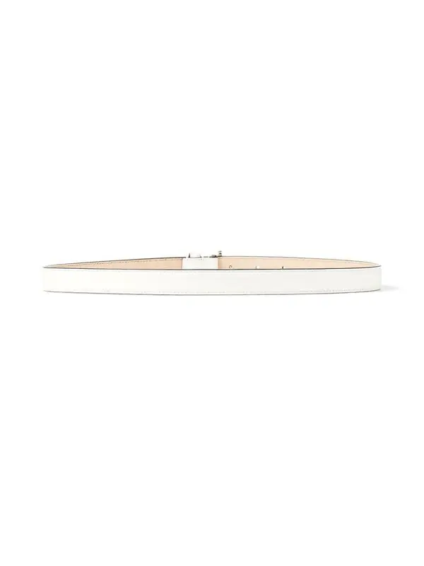 JIMMY CHOO Helina Logo-buckle Belt - White