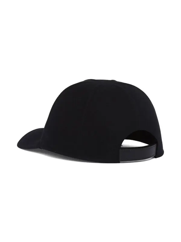 Prada Triangle-logo Felt Cap - Blue