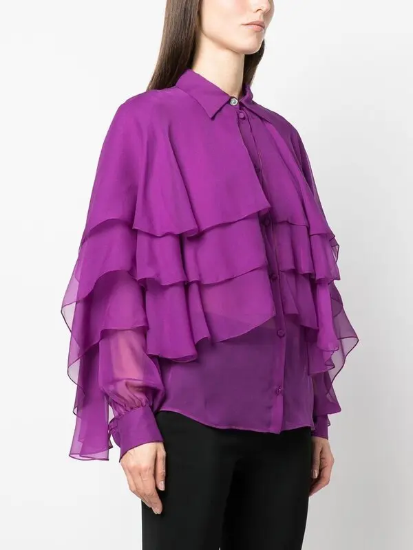 Roberto Cavalli Layered Draped Shirt