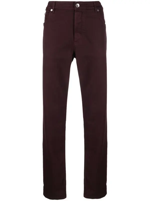 Brunello Cucinelli Mid-rise Straight-leg Jeans - Red