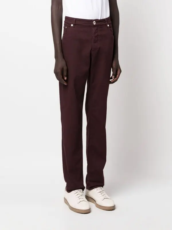 Brunello Cucinelli Mid-rise Straight-leg Jeans - Red