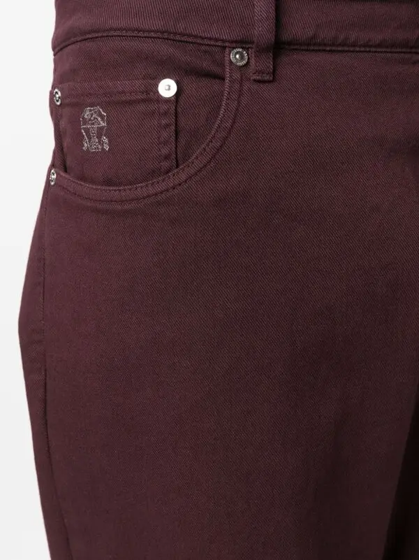 Brunello Cucinelli Mid-rise Straight-leg Jeans - Red