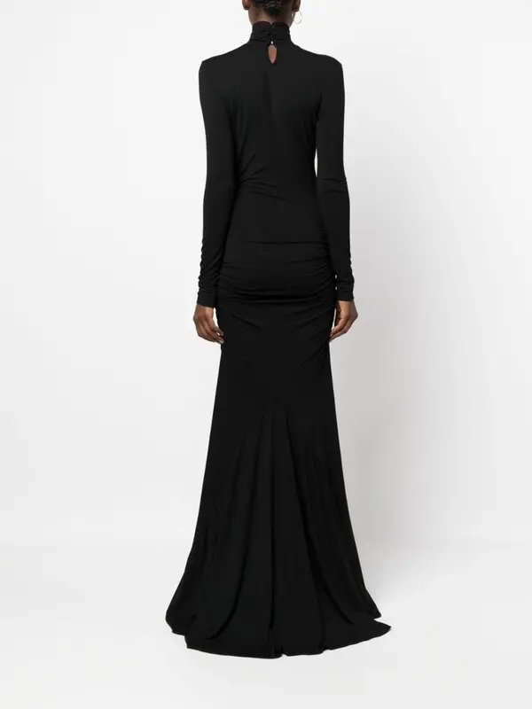 Blumarine Cowl Neck Stretch Jersey Gown