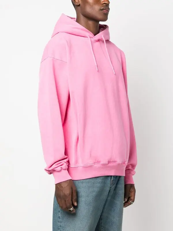 Martine Rose Logo-print Cotton Hoodie - Pink