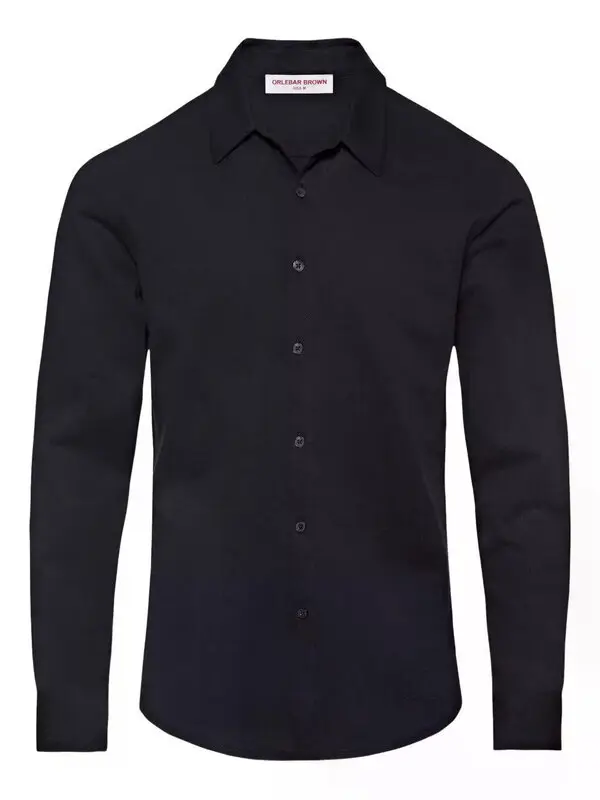Orlebar Brown Giles Piqué Cotton Shirt - Blue
