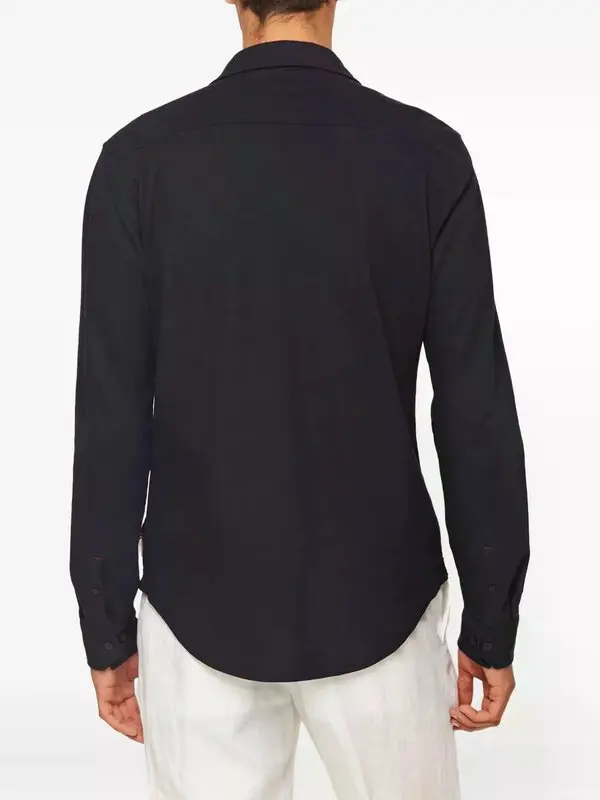 Orlebar Brown Giles Piqué Cotton Shirt - Blue