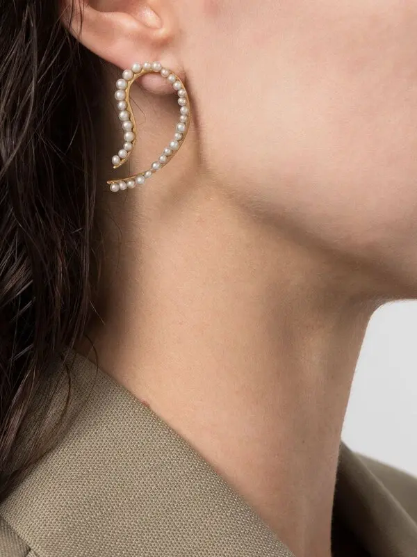 BEATRIZ PALACIOS Bandage Pearl-embellished Single Earring