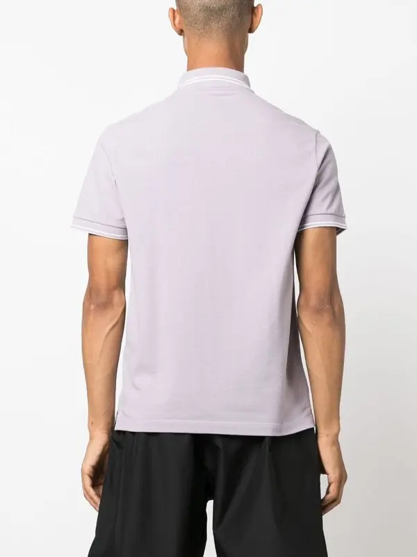 Stone Island Logo-appliqué Polo Shirt - Purple