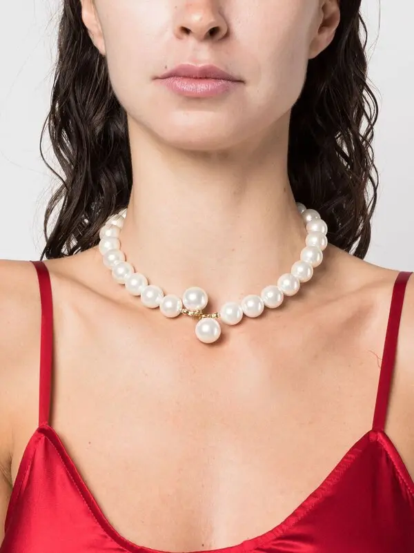 BEATRIZ PALACIOS Bandage Freshwater Pearls Necklace