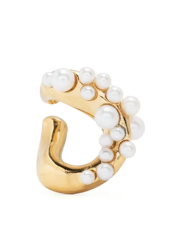 BEATRIZ PALACIOS Wave Cluster Link Medium Ear Cuff - Gold