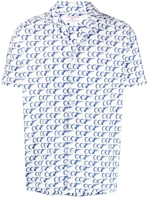 Orlebar Brown Howell James Bond-print Shirt - White