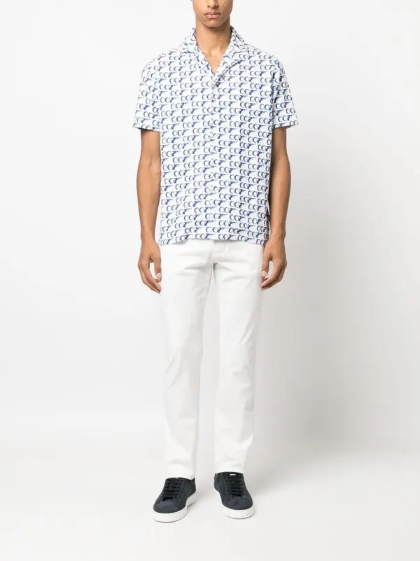 Orlebar Brown Howell James Bond-print Shirt - White