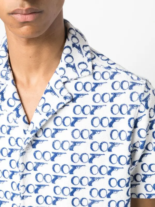 Orlebar Brown Howell James Bond-print Shirt - White