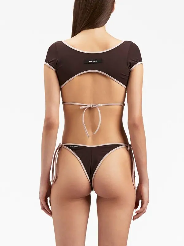 Palm Angels Cap-sleeve Wrap Bikini Top