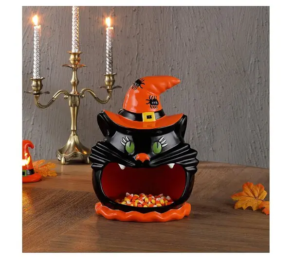 MR. HALLOWEEN Motion Activated Ceramic Candy Bo Wl