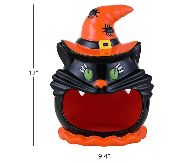 MR. HALLOWEEN Motion Activated Ceramic Candy Bo Wl