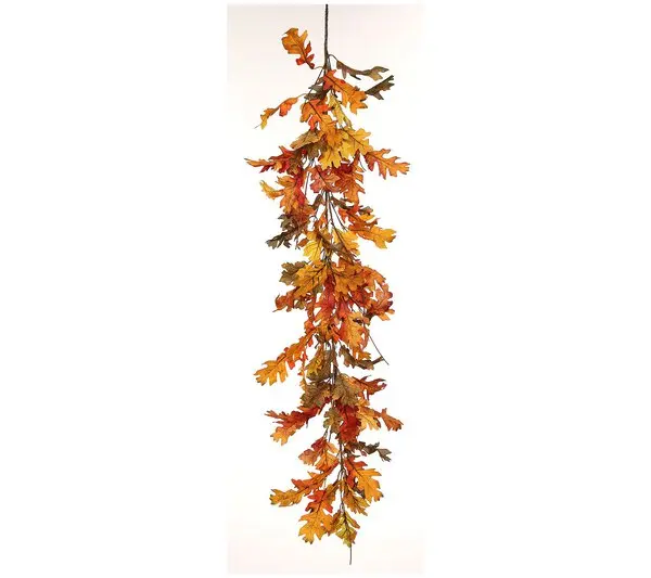 VALERIE PARR HILL 48' Harvest Bounty Oak Leaf Garland Valerie - One-color