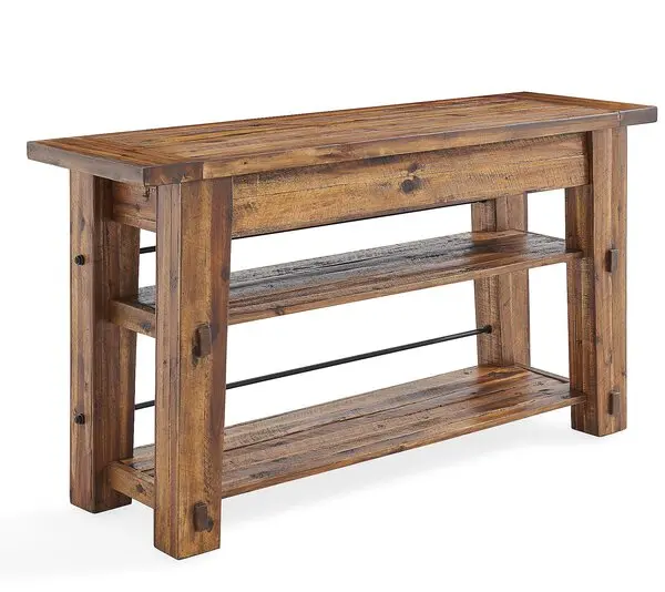 ALATERRE FURNITURE Durango Console Table With T O Shelves - One-color