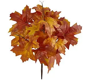 NEARLY NATURAL 18' Autumn Maple Leaf Artificial Flower S/2 - One-color