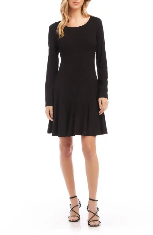 Karen Kane Long Sleeve A-line Jersey Dress