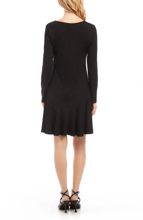Karen Kane Long Sleeve A-line Jersey Dress