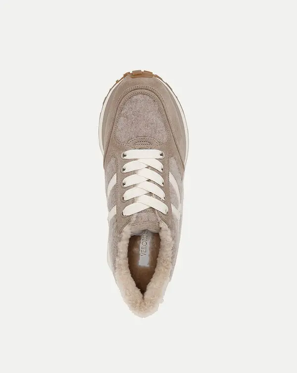 Veronica Beard Valentina Shearling Sneakers - Grey