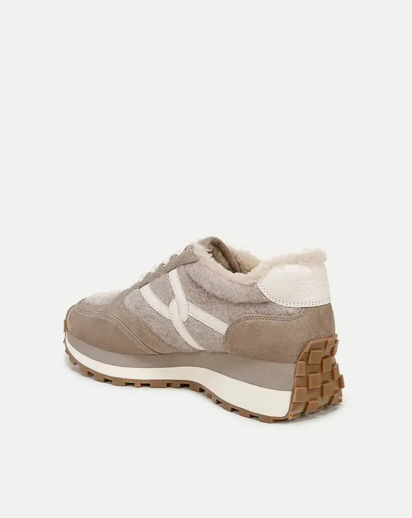 Veronica Beard Valentina Shearling Sneakers - Grey