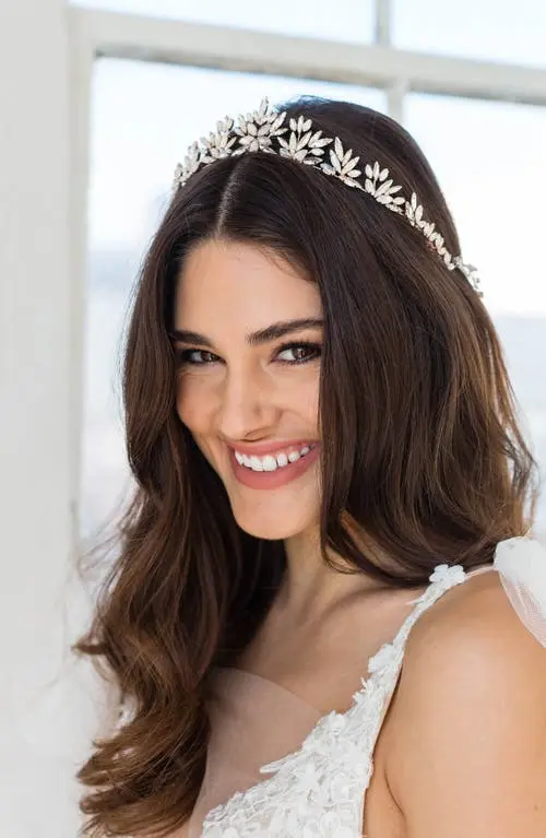 Brides & Hairpins Honora Crystal & Opal Crown - Gold