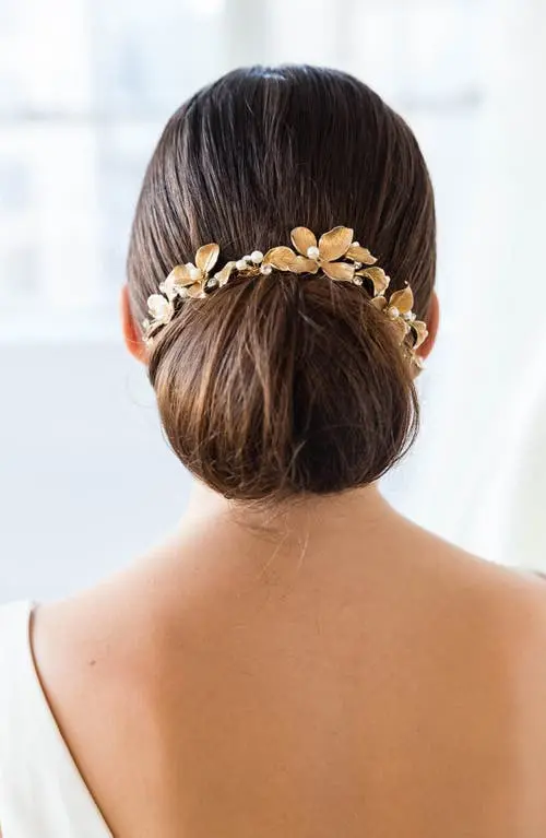 NEW IN BOX $230 Brides & Hairpins Monroe Halo Comb in GOLD MONROE HALO COMB – Brides & Hairpins main image 4