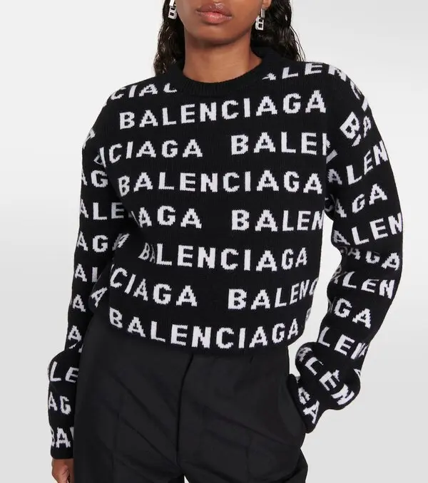 Balenciaga Logo Wool Sweater