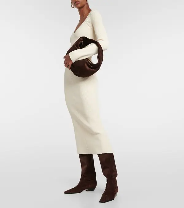 Khaite Suede Knee-high Boots - Brown