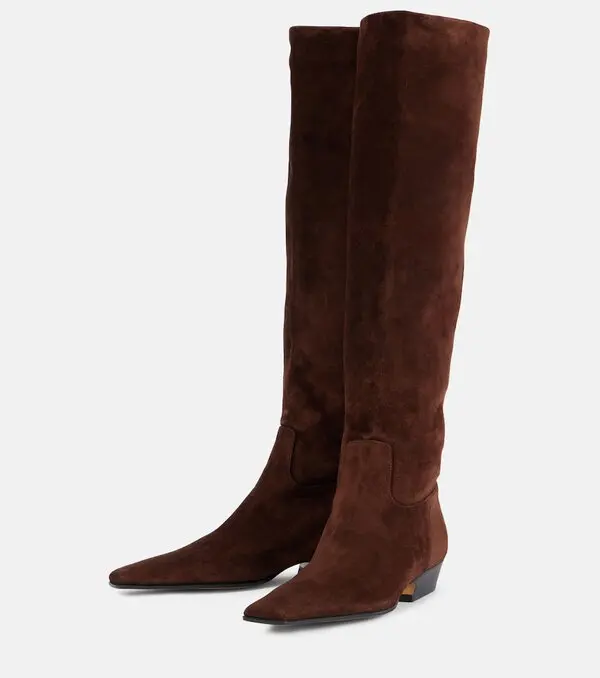 Khaite Suede Knee-high Boots - Brown
