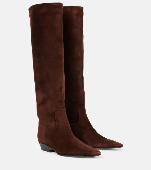 Khaite Suede Knee-high Boots - Brown