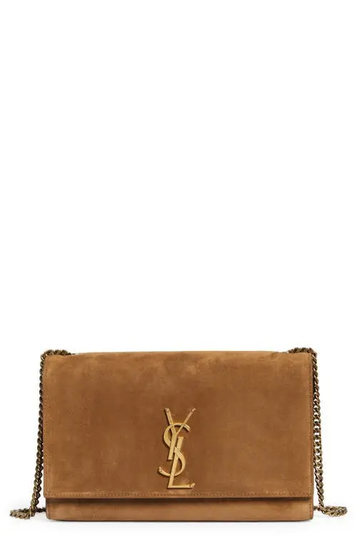 Saint Laurent Medium Kate Suede Shoulder Bag