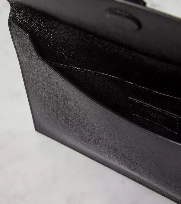 Saint Laurent Uptown Leather Clutch - Black
