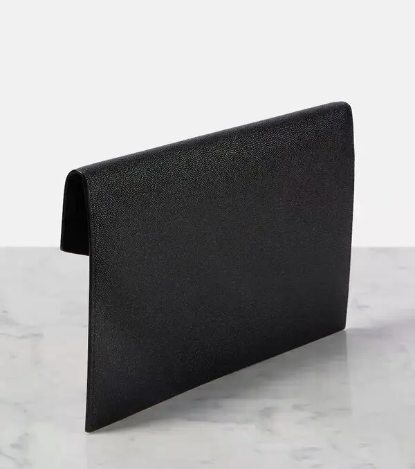 Saint Laurent Uptown Leather Clutch - Black