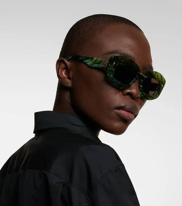 Loewe Screen Rectangular Sunglasses - Green