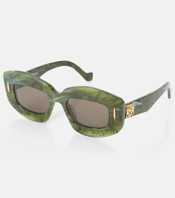 Loewe Screen Rectangular Sunglasses - Green