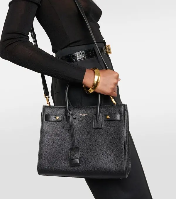 Saint Laurent Sac De Jour Baby Leather Tote Bag - Black