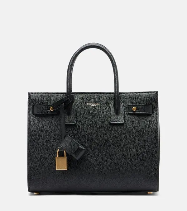 Saint Laurent Sac De Jour Baby Leather Tote Bag - Black