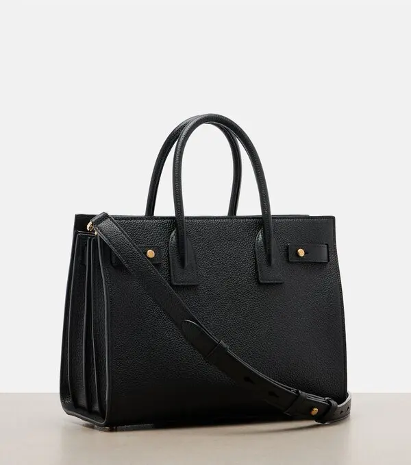 Saint Laurent Sac De Jour Baby Leather Tote Bag - Black