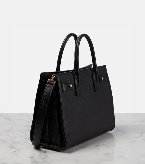 Saint Laurent Sac De Jour Baby Leather Tote Bag - Black