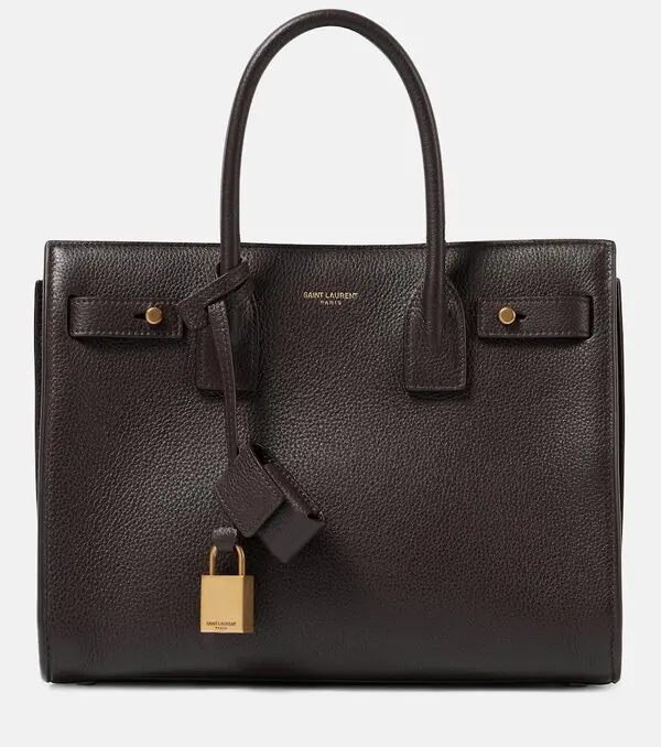 Saint Laurent Sac De Jour Baby Leather Tote Bag - Brown