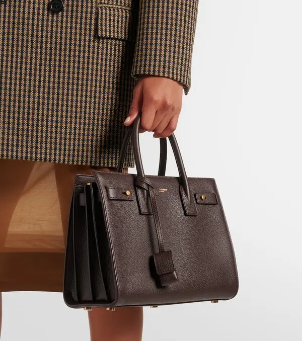 Saint Laurent Sac De Jour Baby Leather Tote Bag - Brown