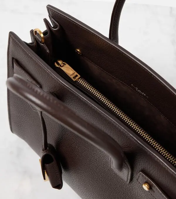 Saint Laurent Sac De Jour Baby Leather Tote Bag - Brown