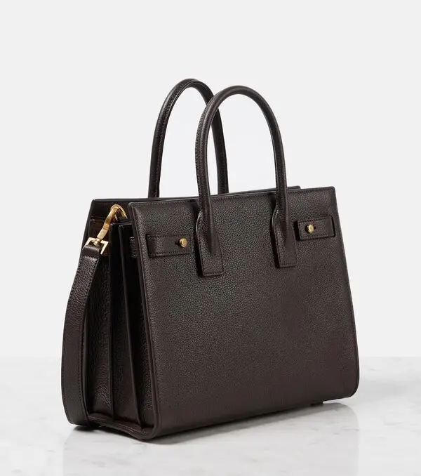 Saint Laurent Sac De Jour Baby Leather Tote Bag - Brown
