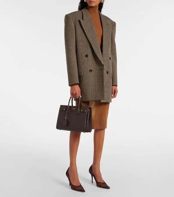 Saint Laurent Sac De Jour Baby Leather Tote Bag - Brown