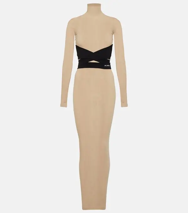 Alaïa Turtleneck Maxi Dress