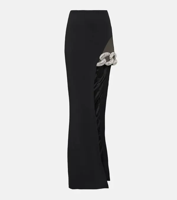 David Koma Asymmetric Embellished Maxi Skirt